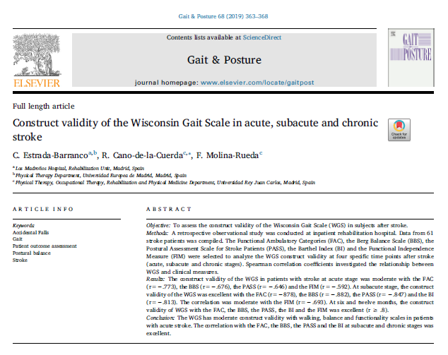 The Wisconsin Gait Scale: una herramienta válida para evaluar los ...